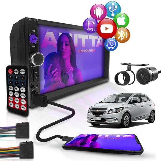Kit Central Multimídia Mp5 2 Din Gm Onix Joy 2019 Espelha Câmera de Ré - First Option - Central ...