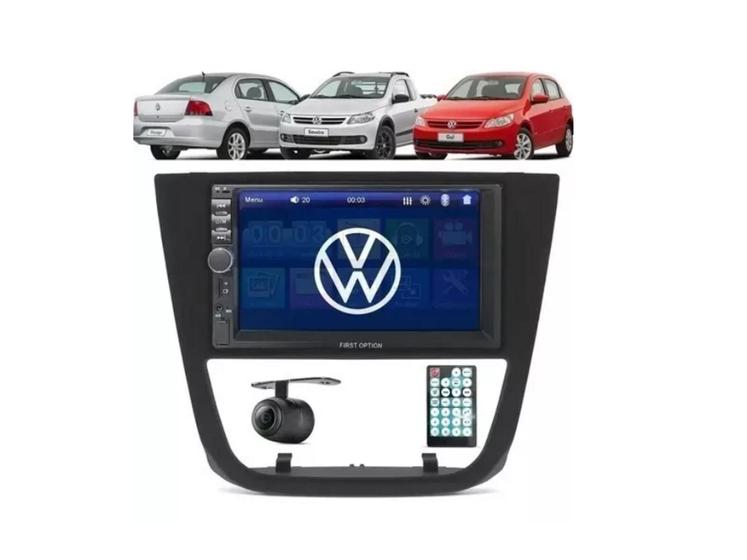 Kit Central Multimídia Mp5 2 Din Gol Voyage Saveiro G5 Camera Ré - E-tech ou First Option ...