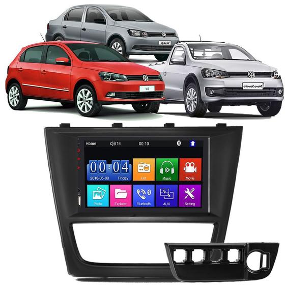 Kit Central Multimídia Mp5 Gol Saveiro Voyage G6 2013 2014 2015 2016 7 Polegadas Espelhamento ...