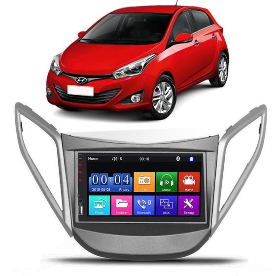 Kit Central Multimídia Mp5 Hb20 2012 2013 2014 2015 2016 2017 2018 2019 Com Aro Difusor 7 ...