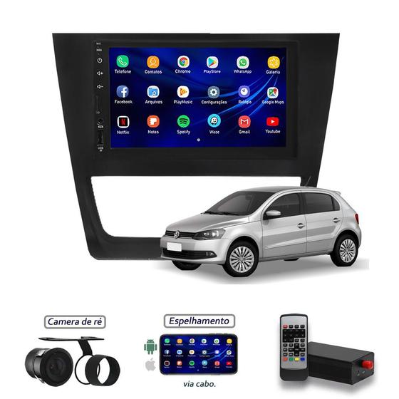 Kit Central Multimídia Mp5 Mp8 Gol G6 + Moldura + Câmera + Tv - Tay Tech - Central Multimídia ...