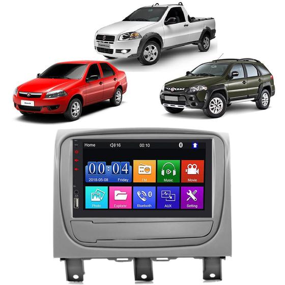 Kit Central Multimídia Mp5 Palio Siena Strada 2013 2014 2015 2016 2017 2018 2019 2020 7 ...