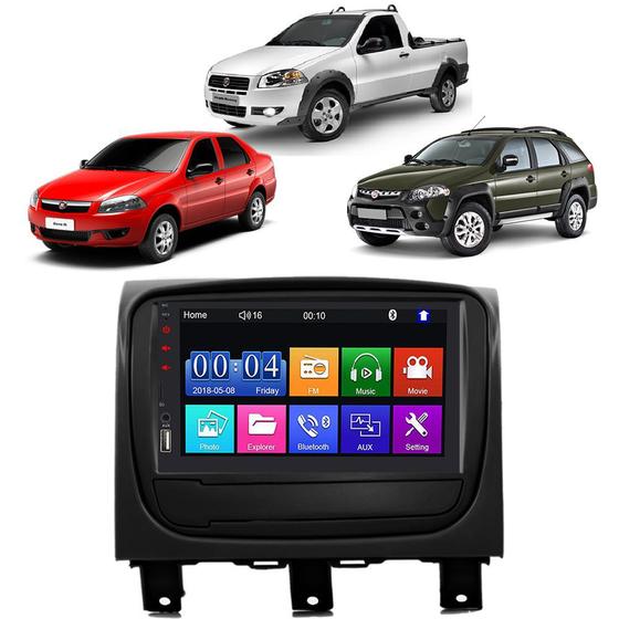 Kit Central Multimídia Mp5 Palio Siena Strada 2013 2014 2015 2016 2017 2018 2019 2020 7 ...