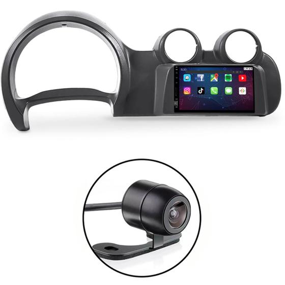Kit Central Multimídia Tela 7 Polegadas + Câmera de Ré + Moldura 2 Din ...