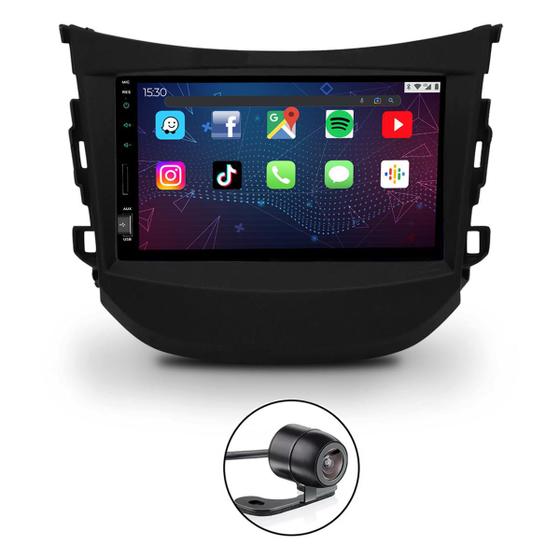 Kit Central Multimídia Tela 7 Polegadas + Câmera de Ré + Moldura Painel 2 Din HB20 HB20S HB20X ...