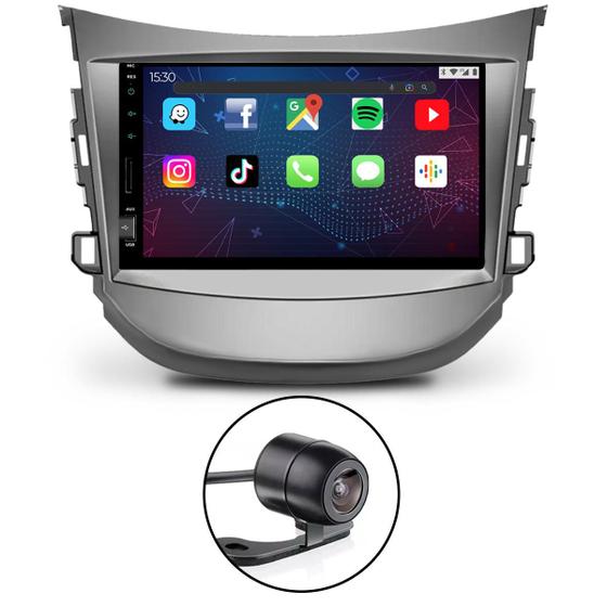 Kit Central Multimídia Tela De 7 Polegadas + Câmera de Ré + Moldura do ...