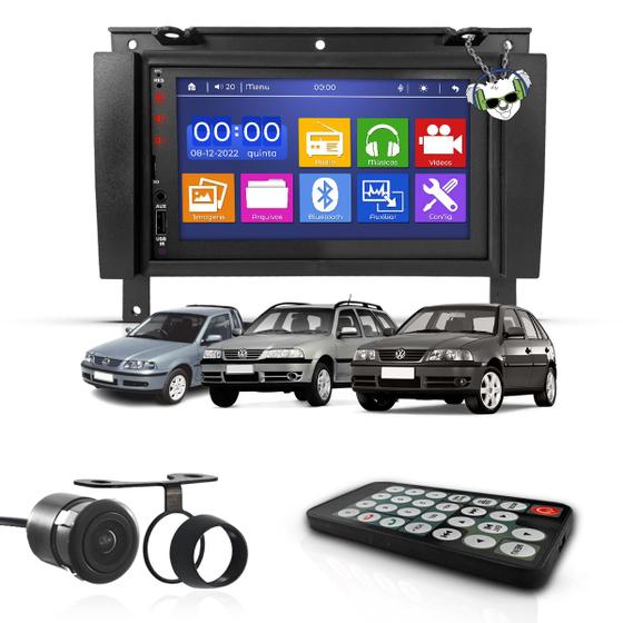 Kit Central Multimídia Universal 7 Polegadas Som Automotivo Mp5 2 Din Bluetooth Espelhamento Vw ...