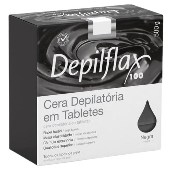 Kit Cera Quente Depilatória Profissional Depilflax Barra Grande 500g ...