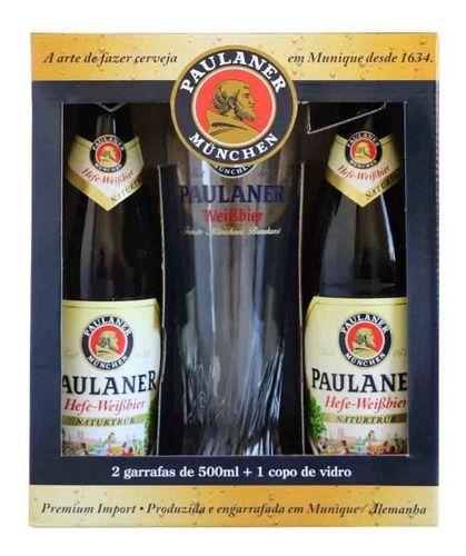 Kit Cerveja Alemã Paulaner 2 Garrafas 500 ml + 1 Copo Vidro - Bebidas ...