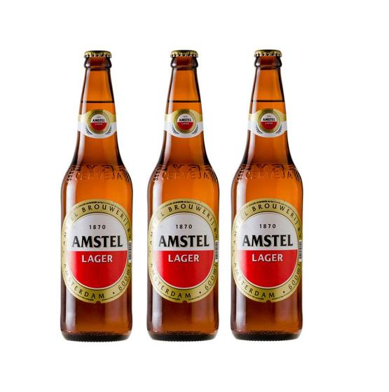 Kit Cerveja Amstel Lager 600ml 3 unidades - Cerveja - Magazine Luiza