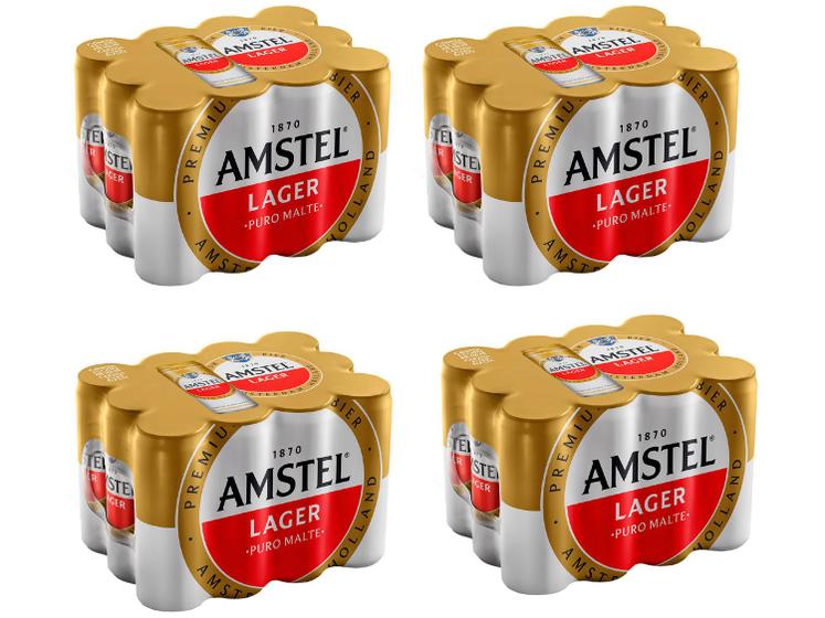 Kit Cerveja Amstel Lager Puro Malte 48 Unidades - Lata 350ml - Kit ...