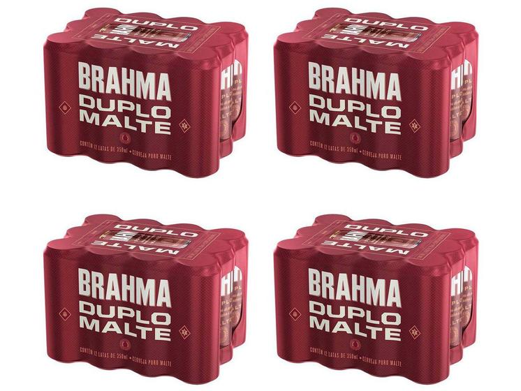 Kit Cerveja Brahma Duplo Malte Puro Malte - 48 Unidades Lata 350ml ...