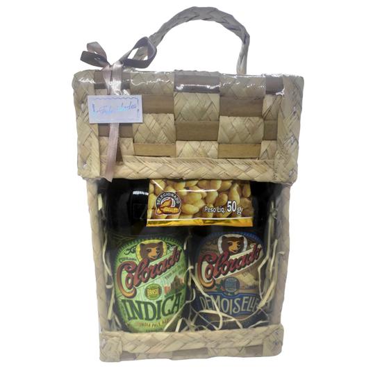 Kit Cerveja Colorado Artesanal P/Presente 600 Ml No Cesto de Palha ...