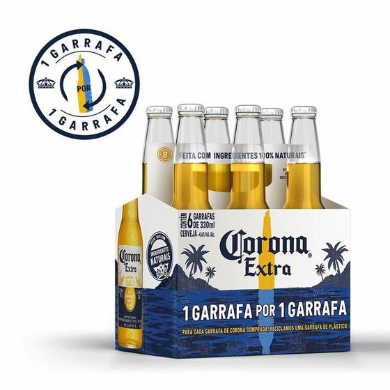 Kit Cerveja Corona Extra Long Neck 330ml Pack com 6uni - Cerveja - Magazine Luiza