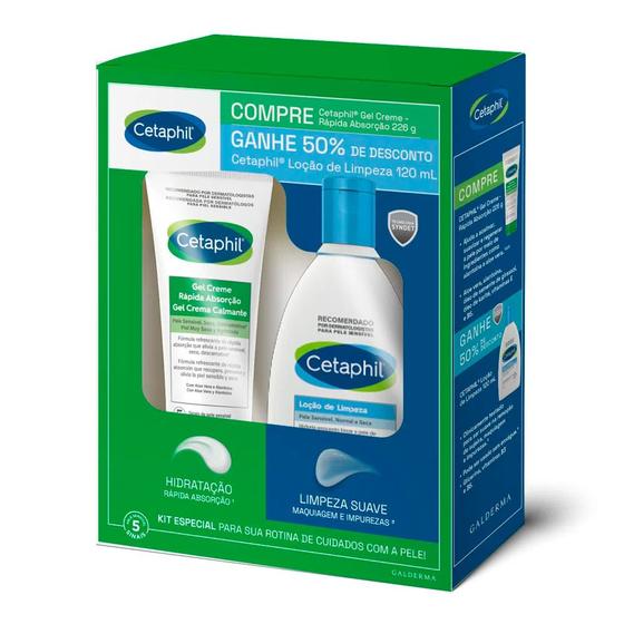Kit Cetaphil Gel Creme Rápida Absorção 226g Ganhe 50% de Desconto Loção ...
