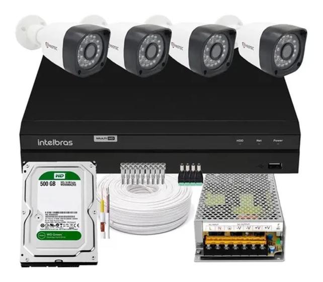 Kit Cftv 4 Câmeras Full Hd 1080p 2mp Dvr Intelbras Mhdx 1104 - Gravador ...