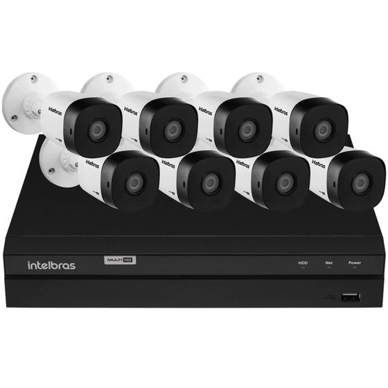 Kit Cftv Monitoramento 8 Cameras Intelbras vhd 1010 dvr 1208 - Gravador ...