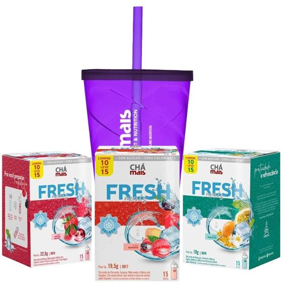 Kit Chá Gelado Sabores Frutas Negras Guaraná e Maracujá Cx15 Sachês ...
