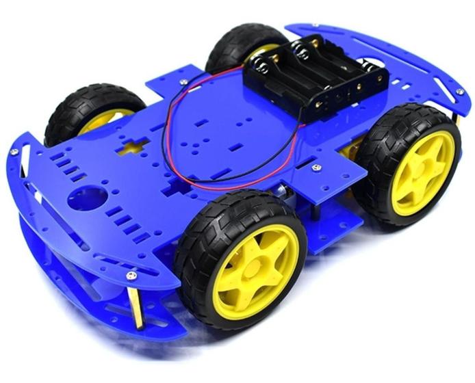 Kit Chassi 4wd Carro Robô Segue Faixa Carrinho Plataforma Para