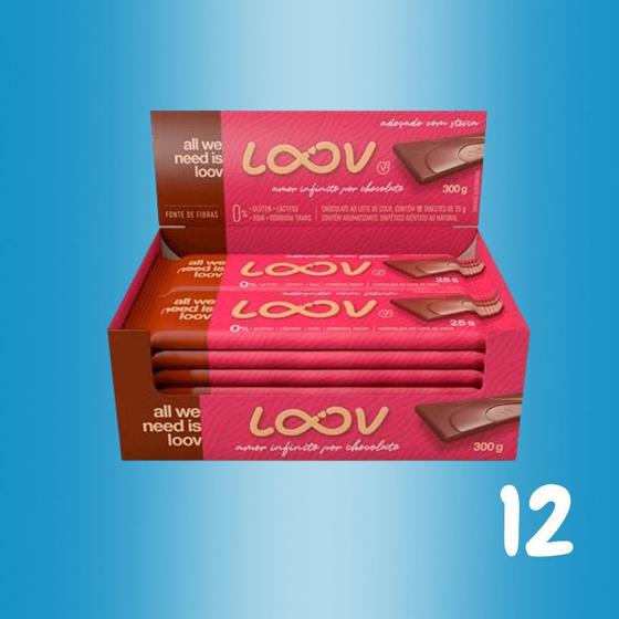 Kit Chocolate ao Leite de Coco Loov com 12 unidades de 25g - Chocolate ...