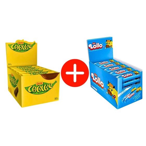 Kit Chocolate Caribe + Lollo NESTLÉ - 2 Caixas C/ 30un Cada - Chocolate ...