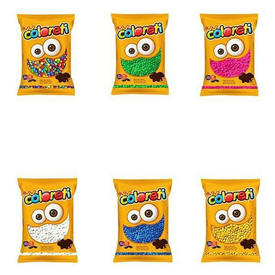 Kit Chocolate Coloreti Confetes Coloridos Todas as Cores - Jazam ...