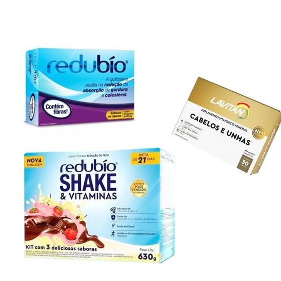 Kit Cimed Mulher Fit Shake 3 Sabores + Suplemento + Lavitan Hair Cabelo ...