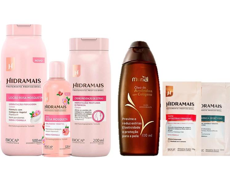 Kit Clareador Corporal Hidramais Creme Loção Óleo Rosa Mosqueta ...
