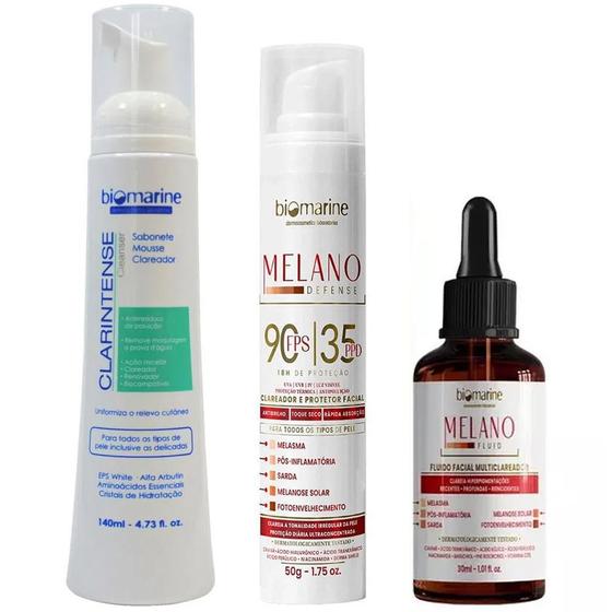 Kit Clareamento Melasma Melano Defense Biomarine - Protetor Solar ...