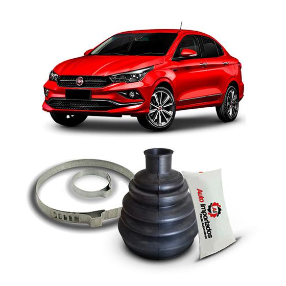 Kit Coifa Borracha Graxa Abraçadeira Homocinética Lado Roda Fiat Cronos ...