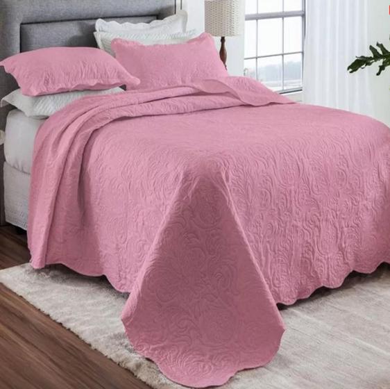 Kit Colcha Classic Rosa Casal - Rozac - Enxoval de Cama - Magazine Luiza