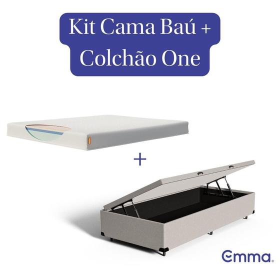 Kit Colchão Emma One + Cama Baú Emma Solteiro - Base para Cama Box ...