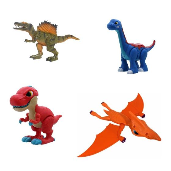 Kit Coleção Dinossauro Pterodáctilo Com Som + Dinossauro Brontossauro ...
