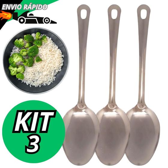 Kit Colher Para Servir Arroz Em Inox Utensílio Multiuso Para ...