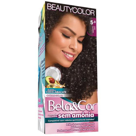 Kit Coloração Bela&Cor Beauty Color Tinta Cabelo Tonalizante Sem Amônia ...