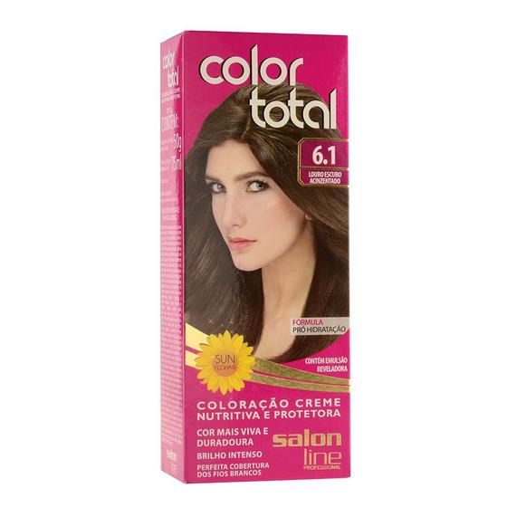 Kit Coloração Creme Color Total N 6.1 Louro Escuro Acinzentado - Salon ...