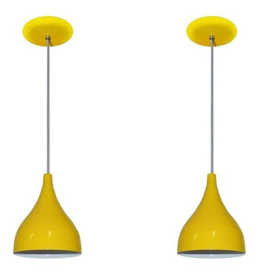Kit com 02 Luminárias Pendentes - Ideal para balcão, bancada, cozinha ...