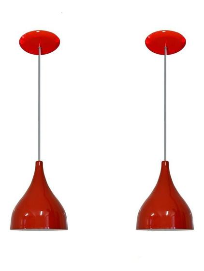 Kit com 02 Luminárias Pendentes - Ideal para balcão, bancada, cozinha ...