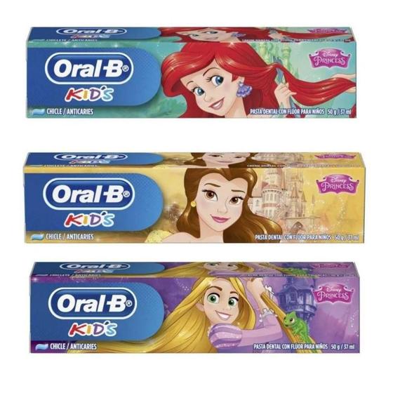 Kit Com 03 Creme Dental Pasta Oral-B Princesas Disney - Oral B - Creme ...
