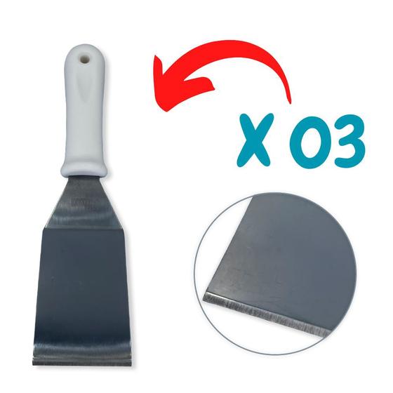 Kit com 03 Espátula Premium Curva Chapa Lanches Chocolate - FRATELLI - Espátula - Magazine Luiza