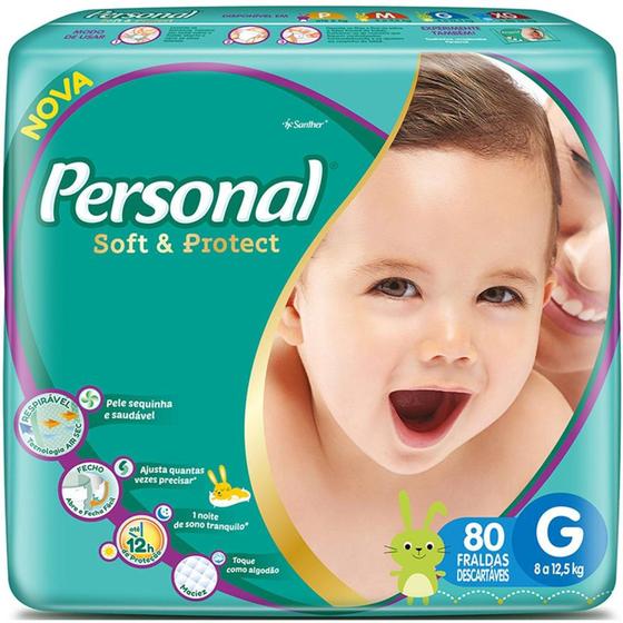 Kit com 1 fd personal baby hiper gde 80un - Fralda Descartável ...