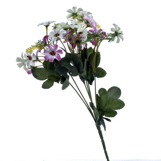 Kit com 10 Buquês de Mini Margarida Rosa e Creme - Vila das Flores ...