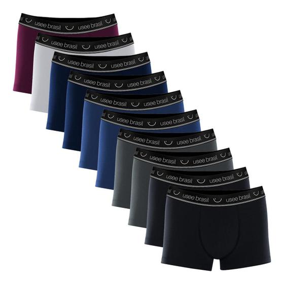 Kit Com 10 Cuecas Boxer Algodão Adulto Usee Brasil - Cueca - Magazine Ues