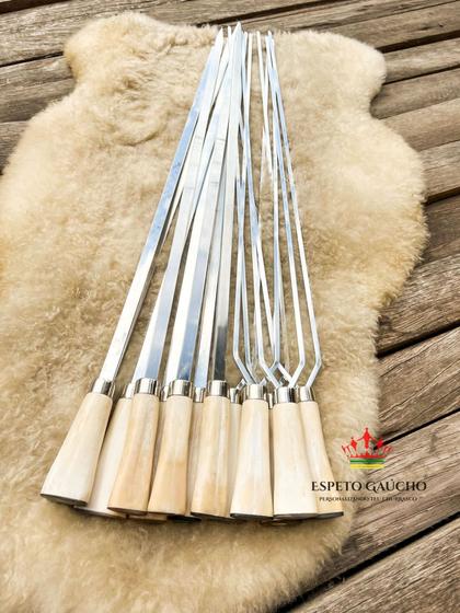 Kit com 10 espetos cabo de osso - Espeto Gaúcho - Espeto - Magazine Luiza