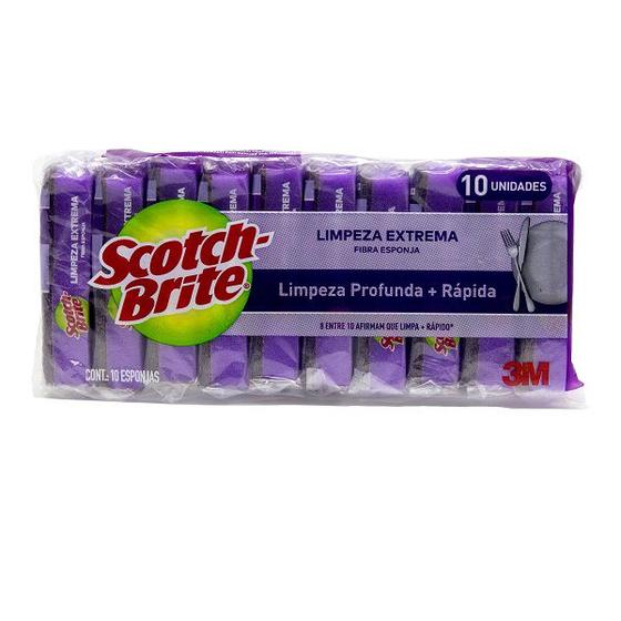 Kit com 10 Esponja Limpeza Extrema SCOTCH Brite - 3M - Esponja Dupla ...