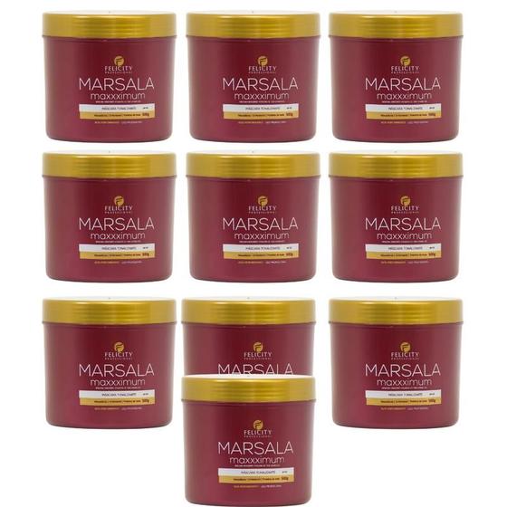 Kit Com 10 Mascara Tonalizante Marsala Felicity 500g - Felicity ...