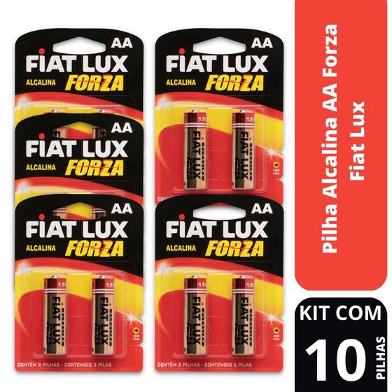 Kit Com 10 Pilhas Alcalinas AA Forza Fiat Lux - Pilhas - Magazine Luiza