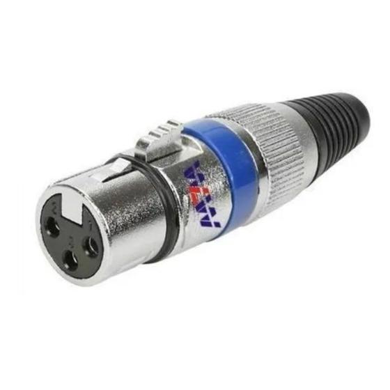 Kit com 10 Plugs Conector Xlr Canon Fêmea Microfone Dmx - JS TECHNOLOGY ...