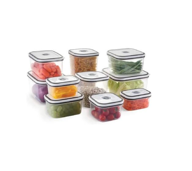 Kit com 10 potes herméticos de plástico - electrolux - Pote - Magazine ...
