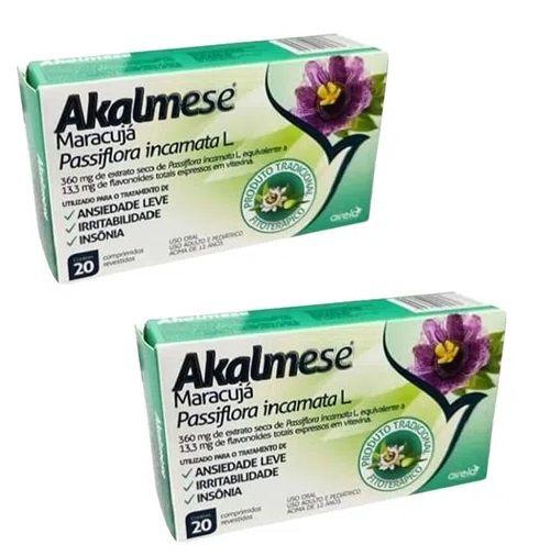 Kit com 2 Akalmese Passiflora 360Mg 20Cpr - Airela - Passiflora - Magazine Luiza